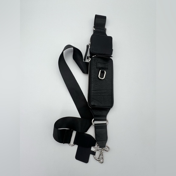 Bags | Black Crossbody Strap With Pouch Utility Streetwear | Poshmark